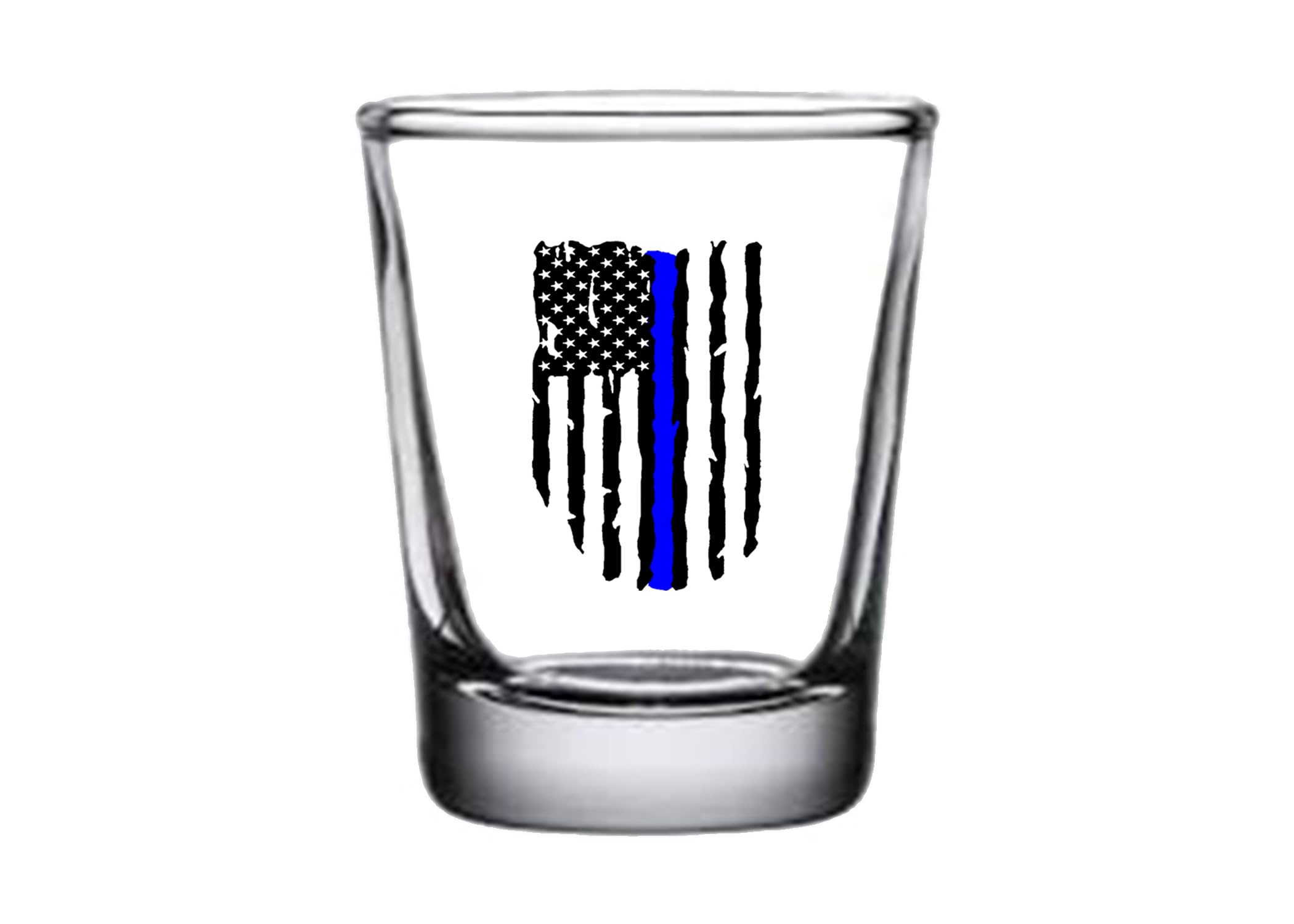 Amazon.com | Rogue River Tactical Thin Blue Line Tattered Flag Shot ...