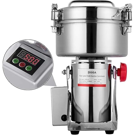 Amazon.com: RRH 3000G Stainless Steel Grain Grinder Mill Powder Machine ...
