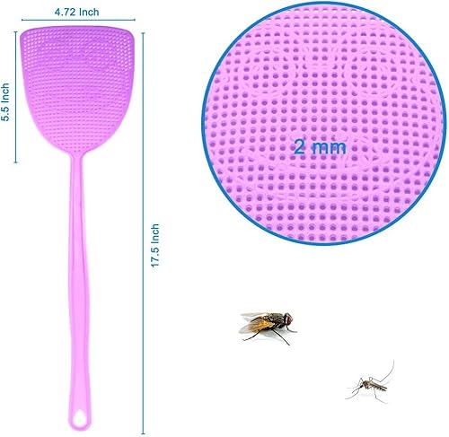 Swatter – Juego de 5 matamoscas manuales de plástico, resistente con ...