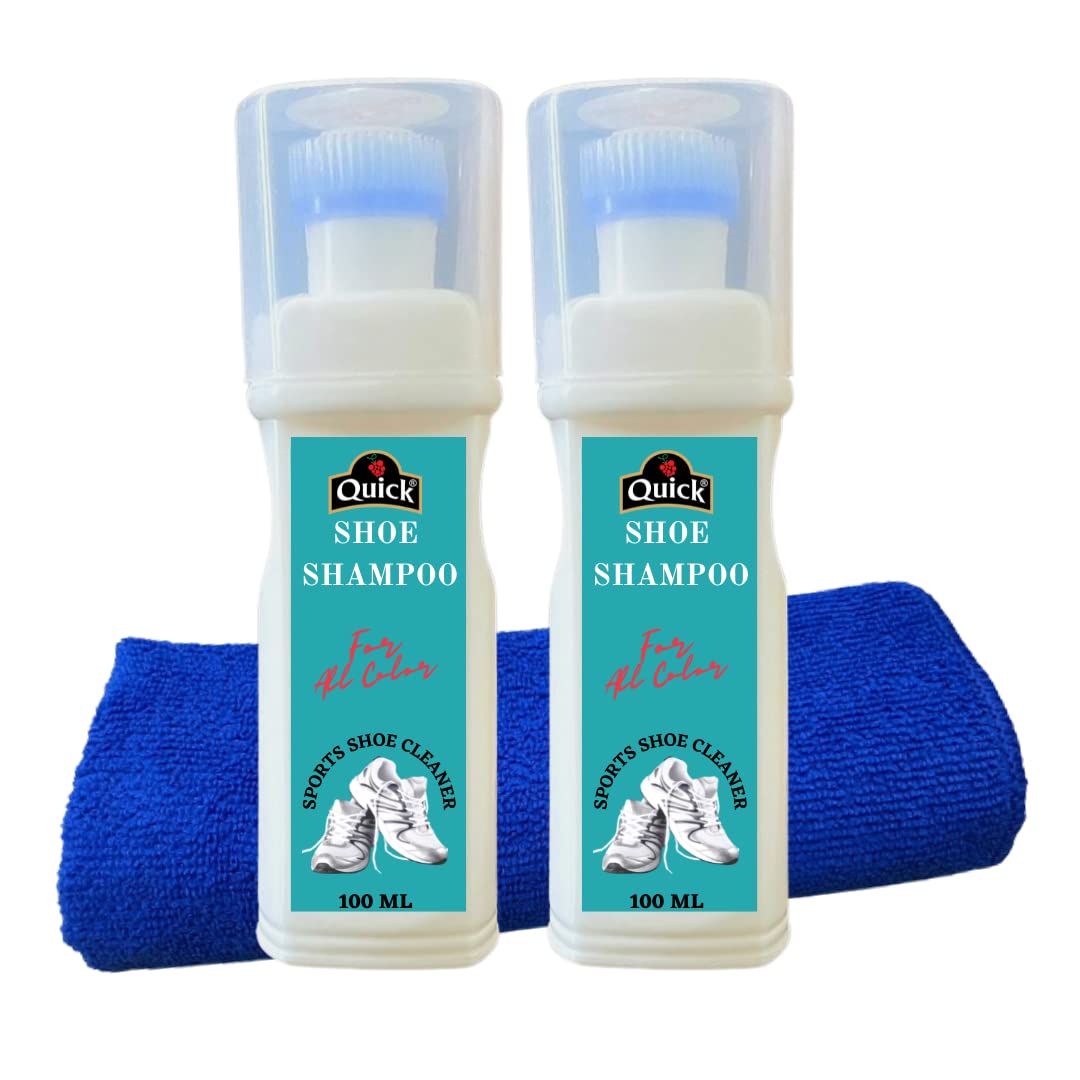Color Zebra Quick Shoe Shampoo with Micro Fibre -Pack - 2 x 100 ML ...
