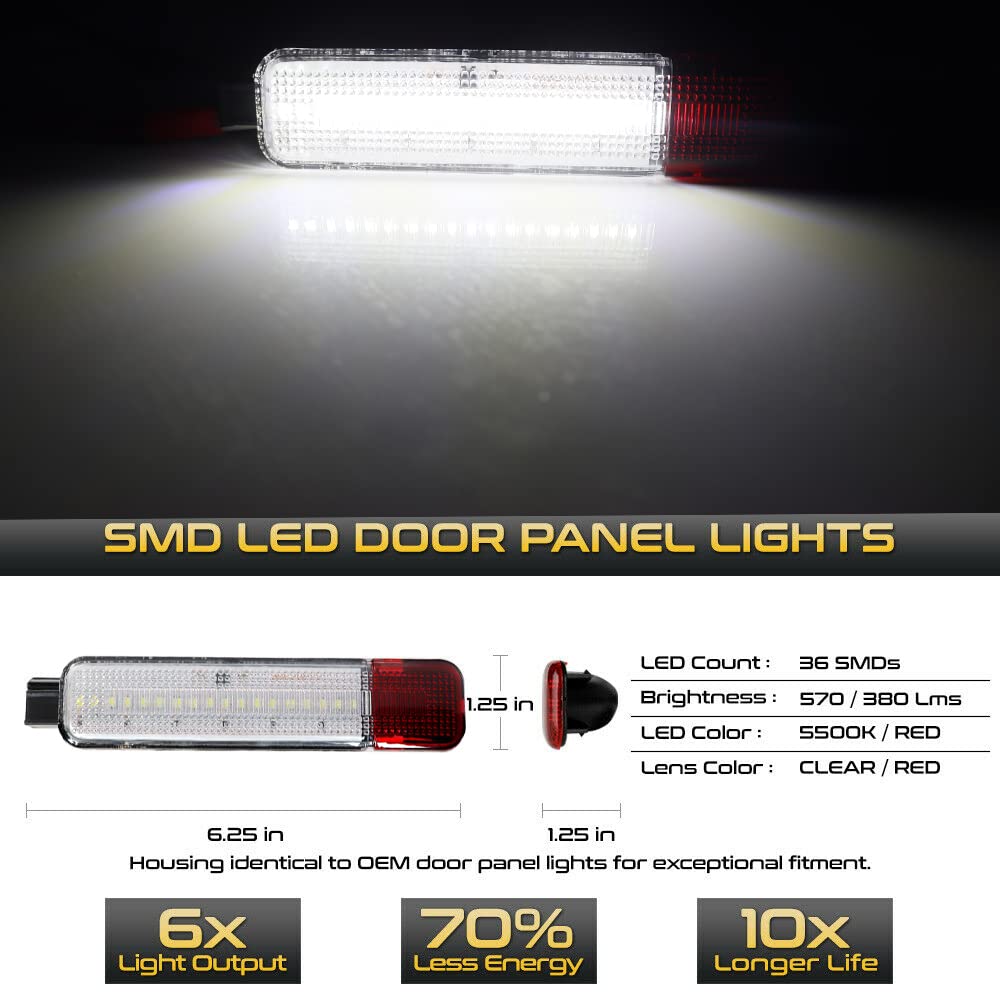 Snapklik.com : SMD LED Interior Side Door Panel Courtesy Light Lamp For ...