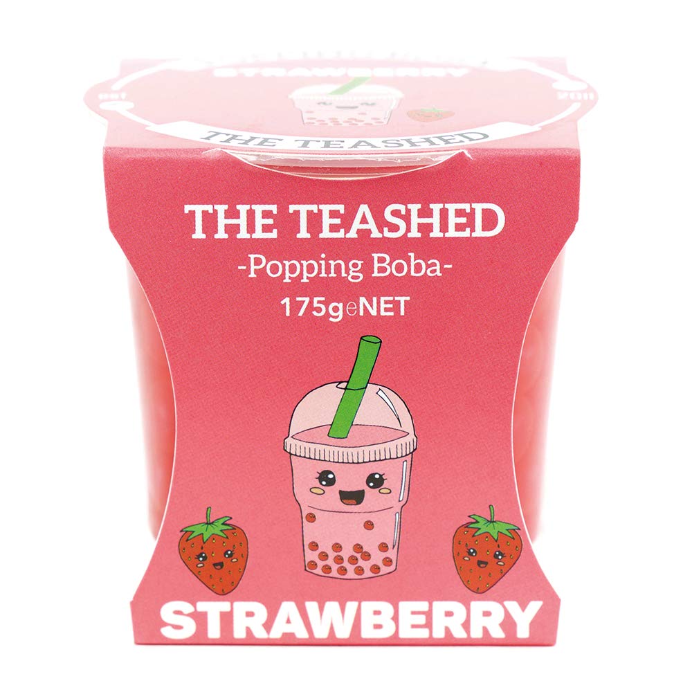 The *TeaShed Popping Boba Strawberry | 1 x 175 Grams | Make Bubble Tea ...