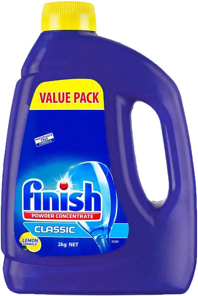 Finish 2kg 66 Washes Concentrated Lemon Dishwasher Powder Detergent (No ...