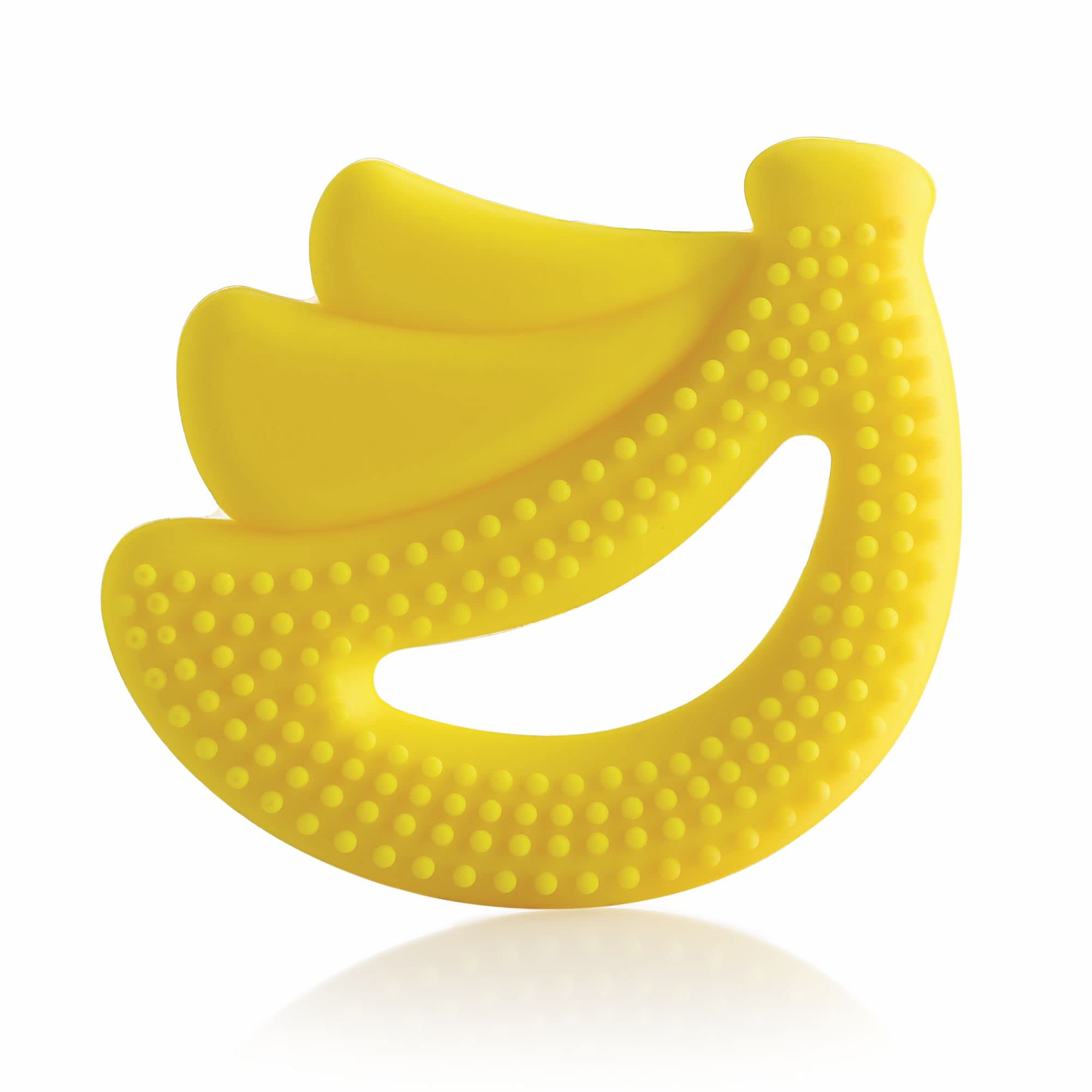 Buy BeeBaby Banana Fruit Shape Soft Silicone Teether for 3+ Months with ...