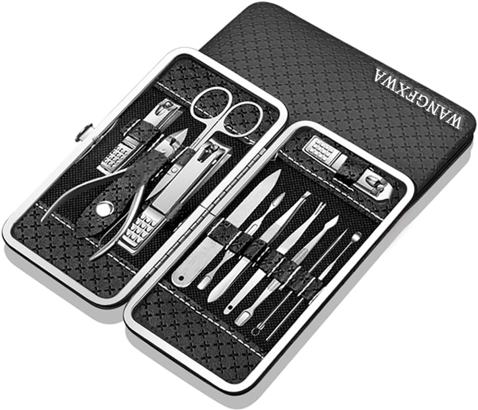Amazon.com : WANGFXWA Mens Nail Grooming Kit Manicure Set Nail Cutter ...