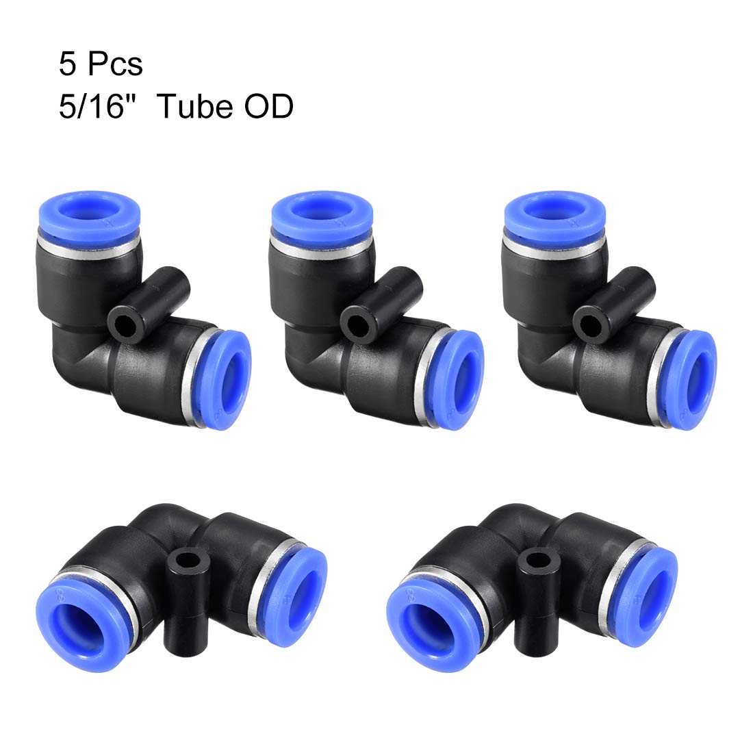 sourcing map Plastic Elbow Push to Connect Tube Fitting 8mm Tube OD ...