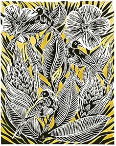 Amazon.com: Art Group The Amanda Colville (Botanical Birds) -Canvas ...