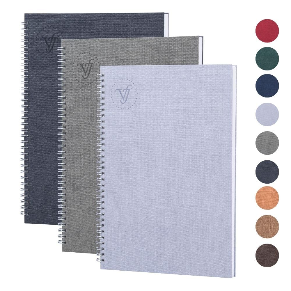 Victoria's Journals Notebook A4, Hardcover, Pack of 3 notebooks, Lined ...