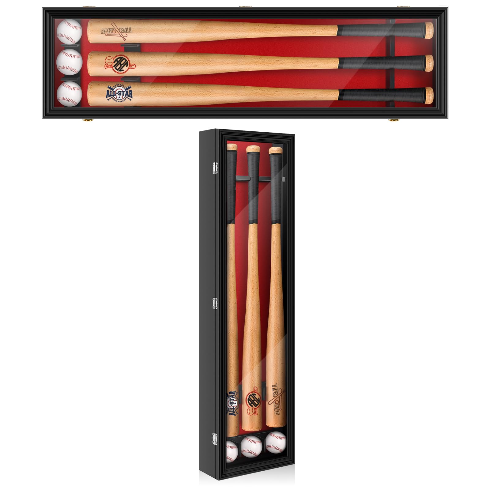 Amazon.com: Silipull 38.98 x 10.63 x 4.13 Baseball Bat Display Case ...
