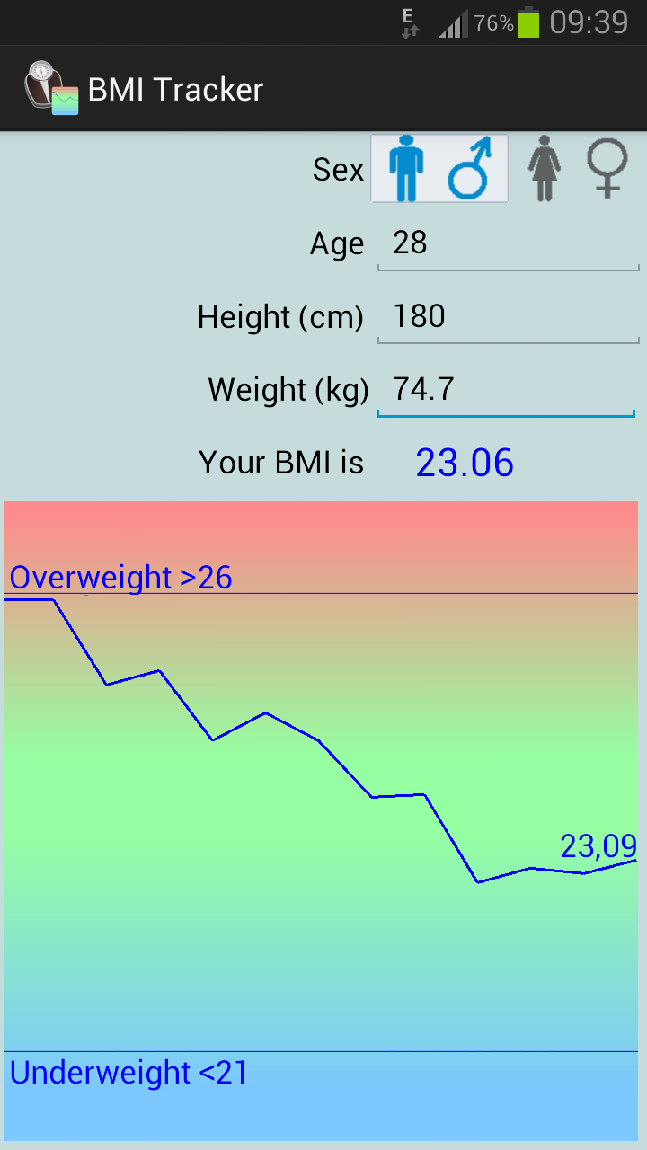 BMI Tracker - App on the Amazon Appstore
