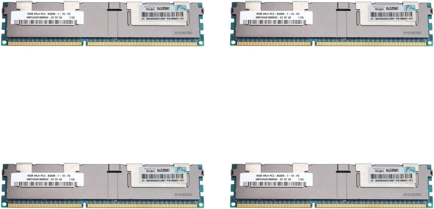 Censous 4X 16GB PC3-8500R DDR3 1066Mhz CL7 240Pin ECC REG Memoria RAM 1.5V 4RX4 RDIMM RAM per ...