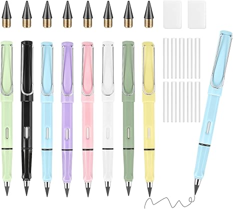 Amazon.com : OYANIMO 8 Pcs Inkless Pencils Eternal, Everlasting Pencil ...