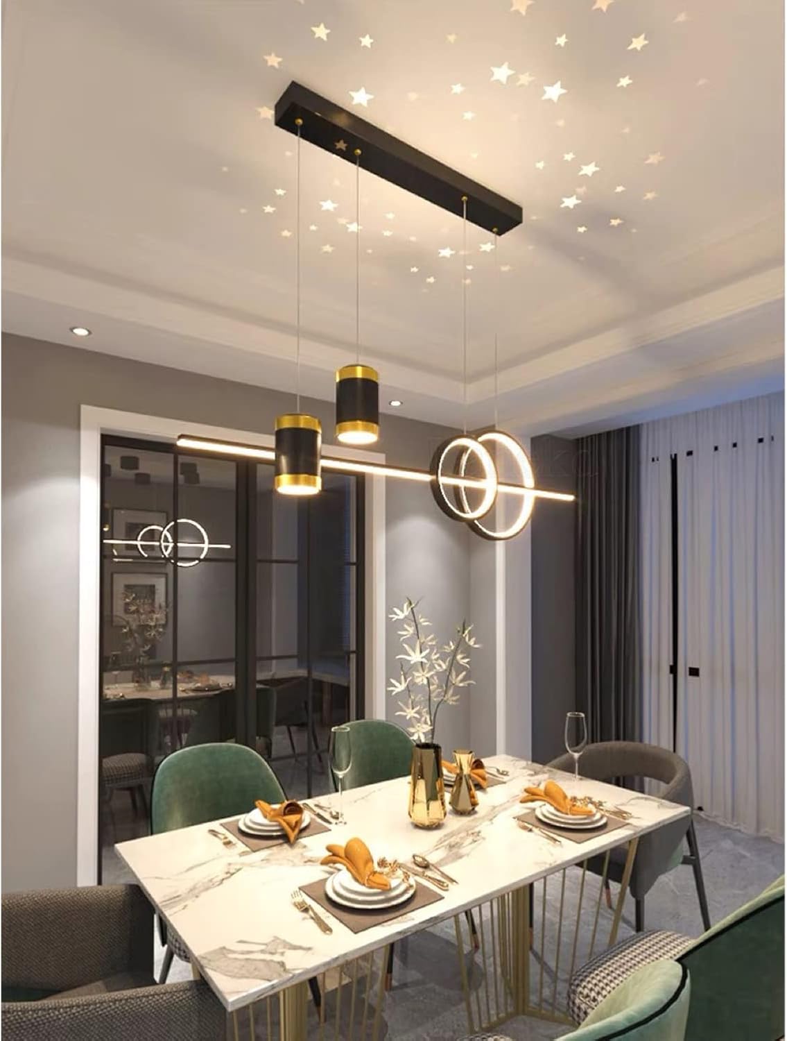 Buy Lanekd LED Pendant Light Dining Table LED Hanging Lamp Dining Room ...