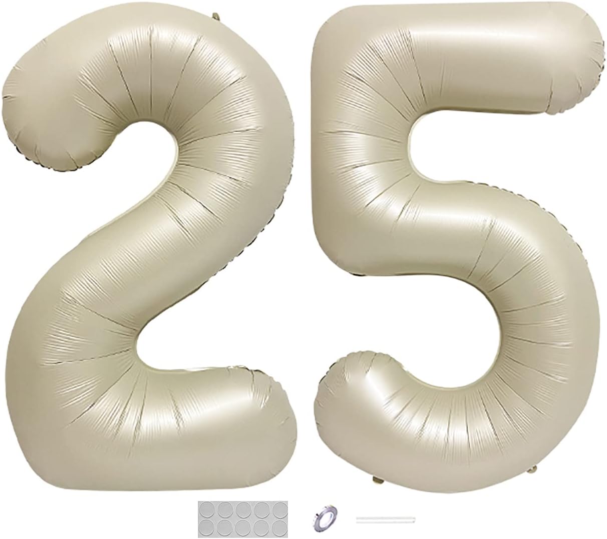 Amazon.com: DUXUANT,Giant Cream White 25 Balloon Numbers - 40 Inch ...