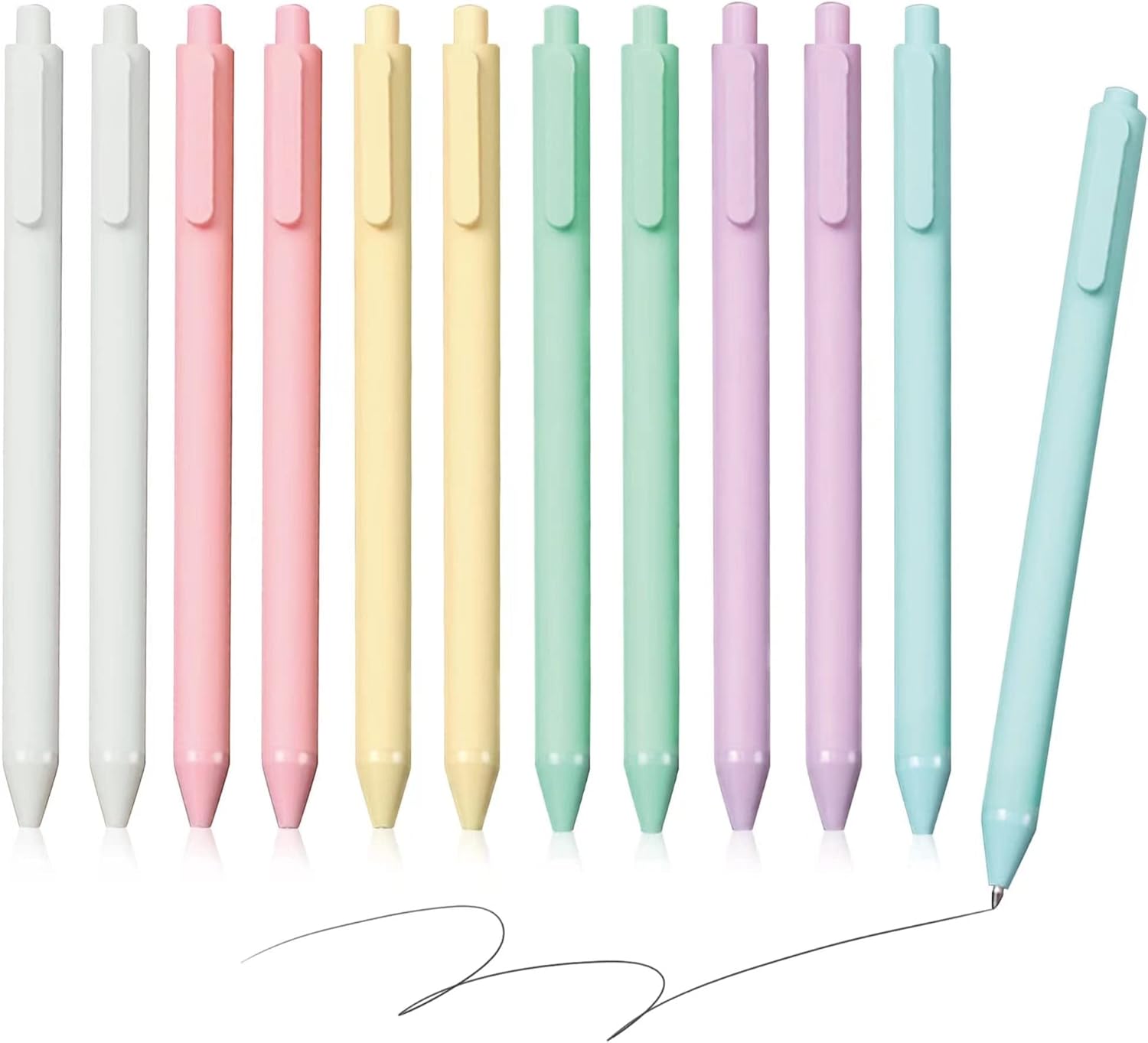 Amazon.com: Kezzy Stationers 12 Pack Retractable Gel Ink Pens ...