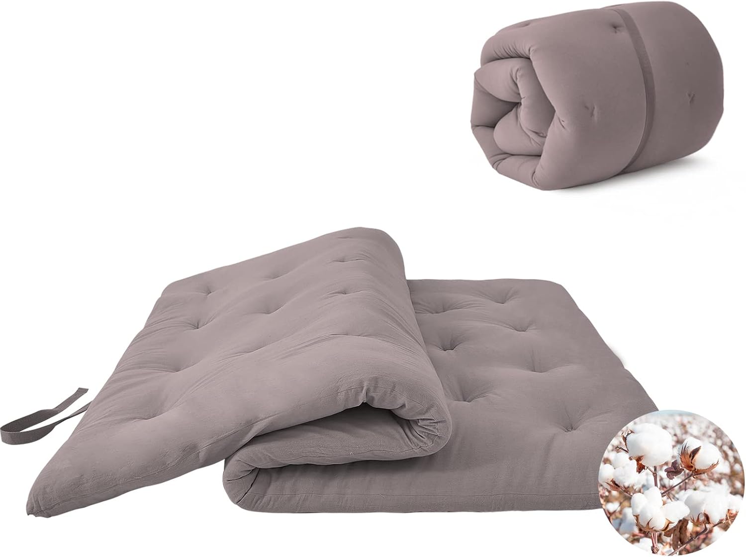 Amazon.com: ZonLi Futon Mattress Queen Size 60"x 80",100% Cotton Floor ...