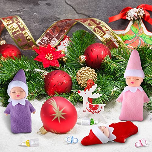 Snapklik.com : 18 Pieces Tiny Elf Doll Twins Set, 6 Christmas Elves 6 ...