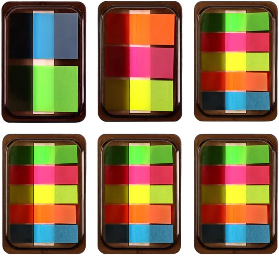 500 Pages 6 Pieces 3 Styles Page Marker, Sticky Notes Index, Mini File ...