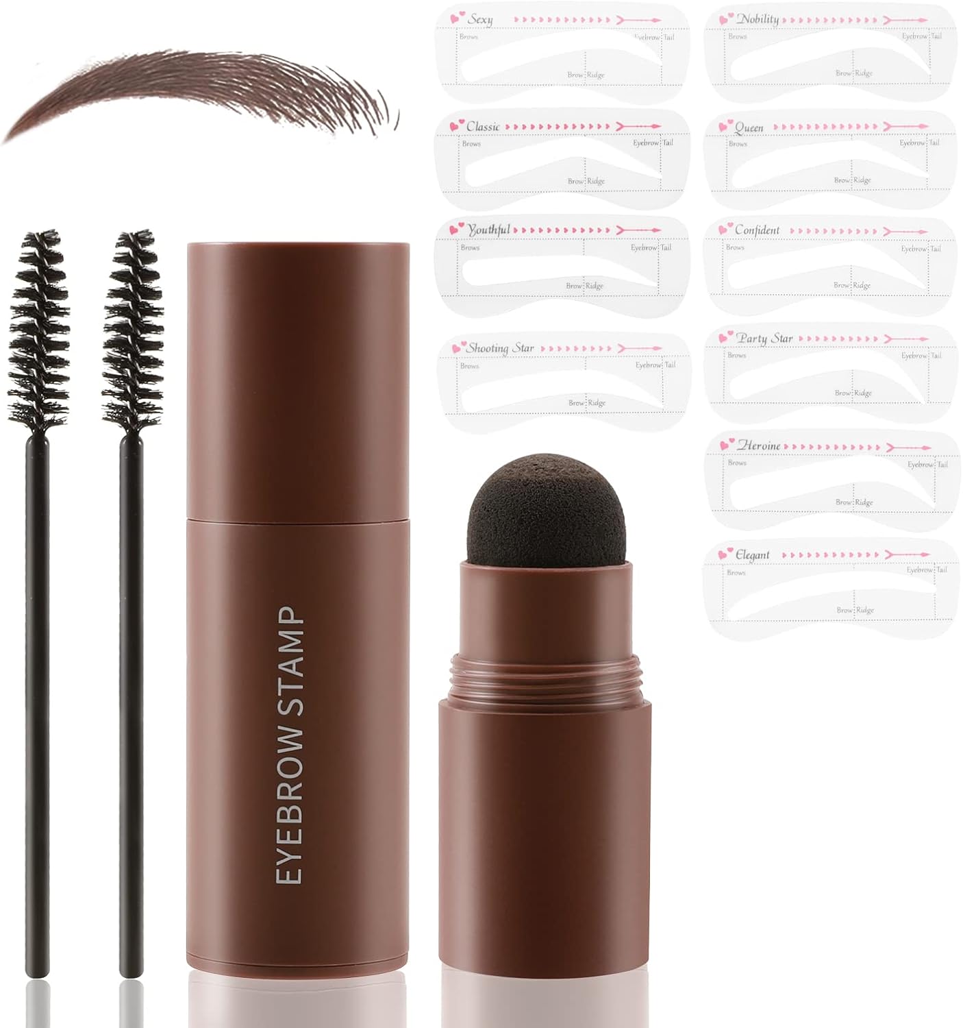 Boobeen Eyebrow Stamp, Eyebrow Stamp Stencil Shaping Kit, Eye Brow ...