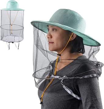 Amazon.com: 2 Pack bee Beekeeping Beekeepers hat with Veil net Netting ...
