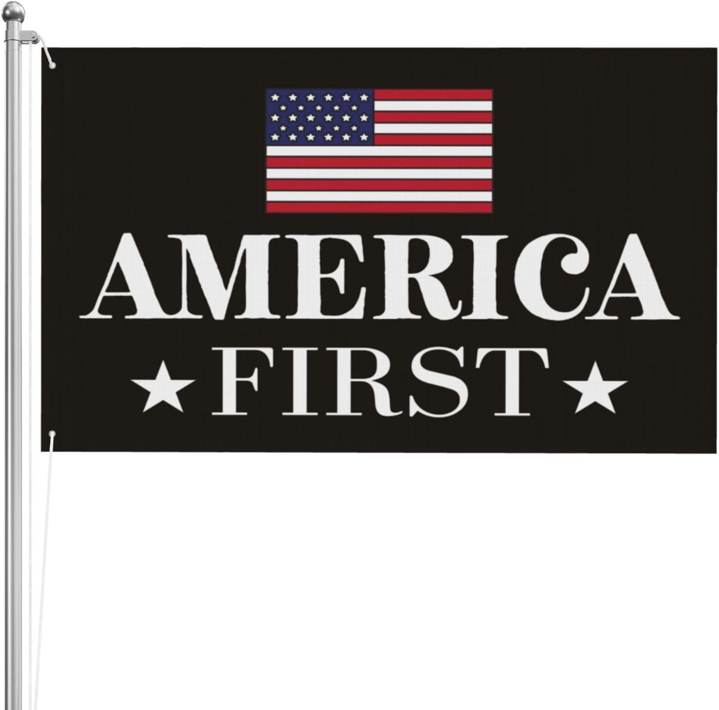 Amazon.com : Khjnrv America First Flag, Black, 3x5 Ft, Double Sided ...