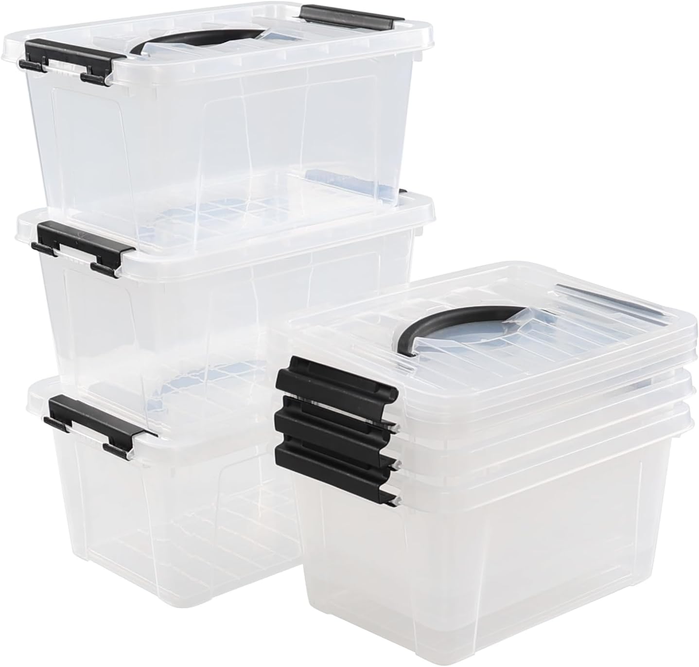 Amazon.com - Leendines 6 Liter Plastic Storage Box, Clear Storage Bin ...