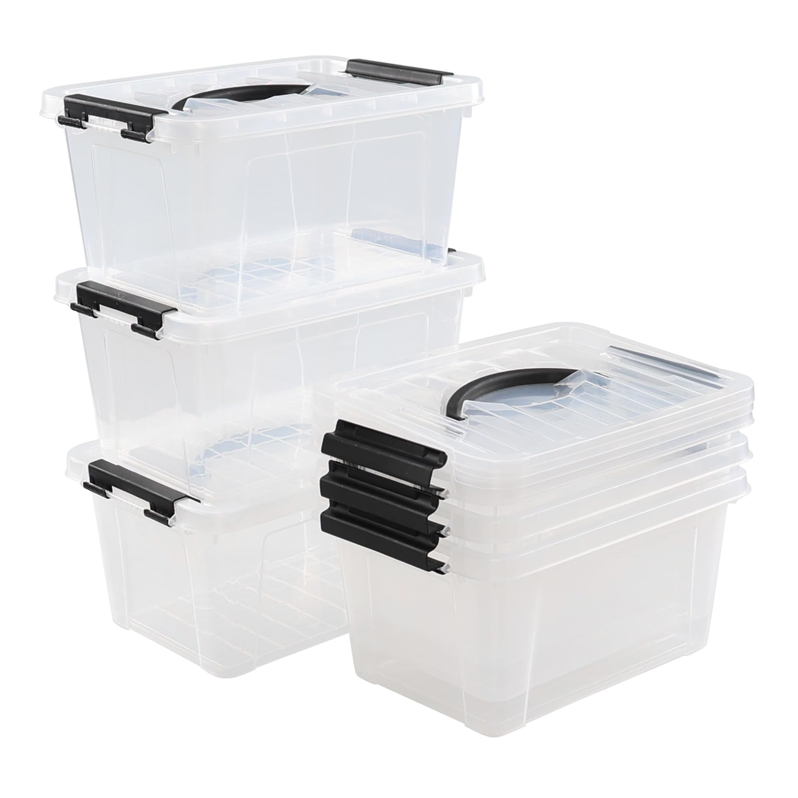 Amazon.com - Leendines 6 Liter Plastic Storage Box, Clear Storage Bin ...