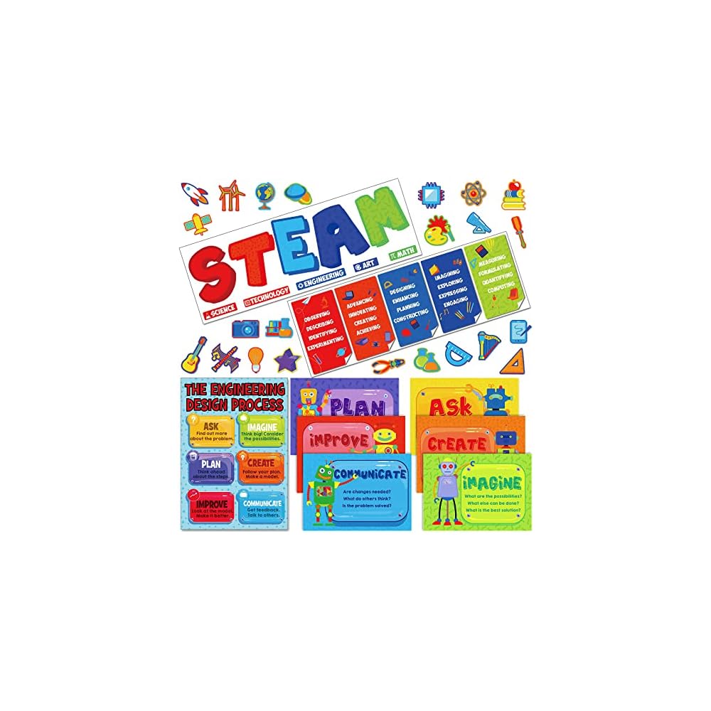 64 Pcs Stem Steam Science Posters Classroom Bulletin Indonesia | Ubuy