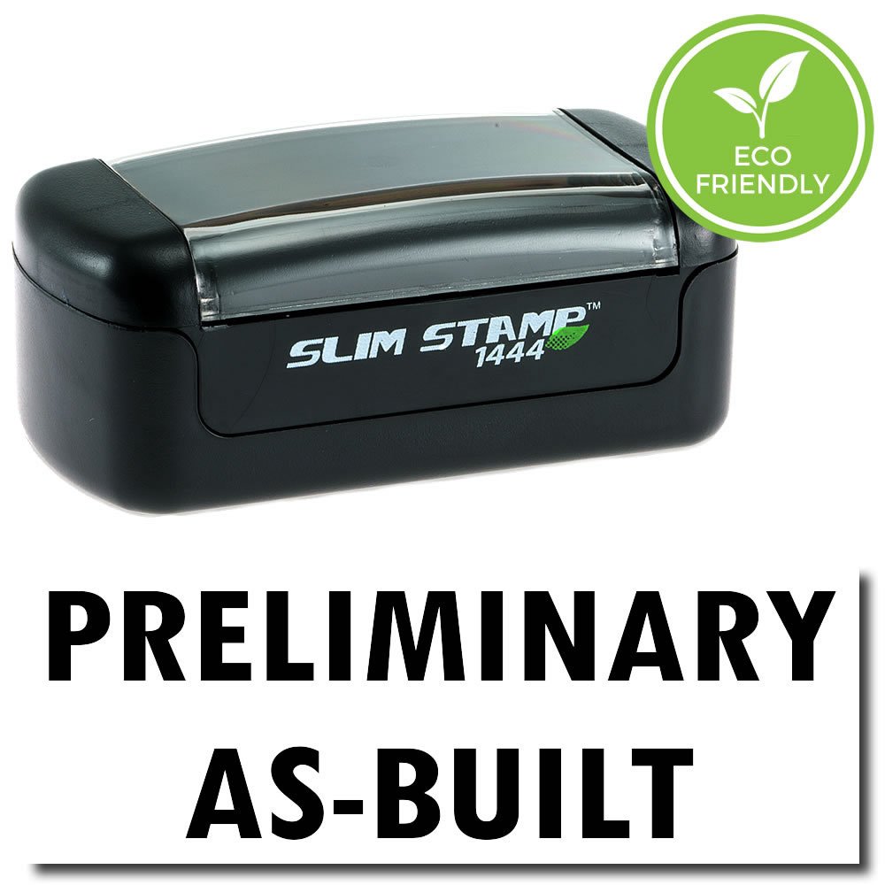 Amazon.com: Plan Stamp - Red Ink Pre-Inked Preliminary As-Built Stamp ...