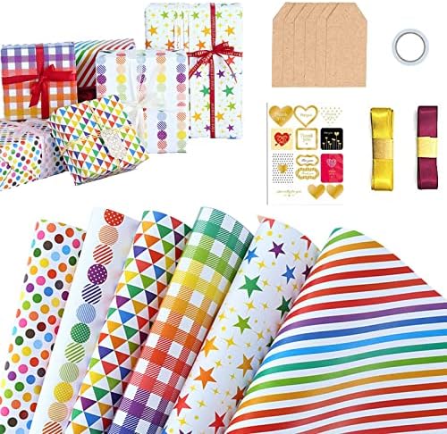 Excefore Gift Wrapping Paper, Happy Birthday Wrapping Paper Recycled ...