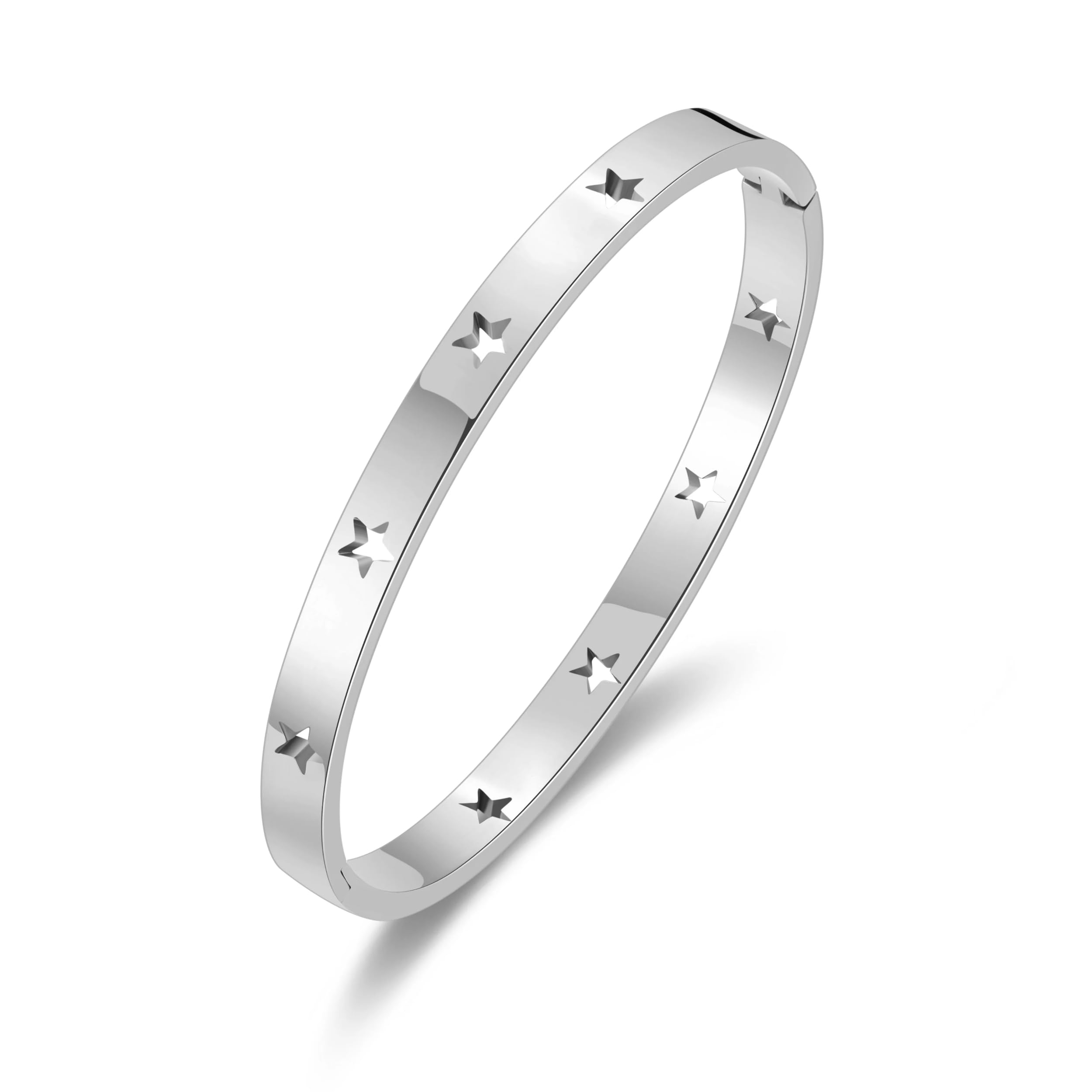 Philip Jones Stainless Steel Star Bangle (7 Inch) : Philip Jones ...