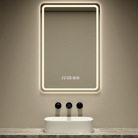 Amazon.com: Led Bathroom Mirror Smart Mirror with Anti-Fog, Adjustable ...
