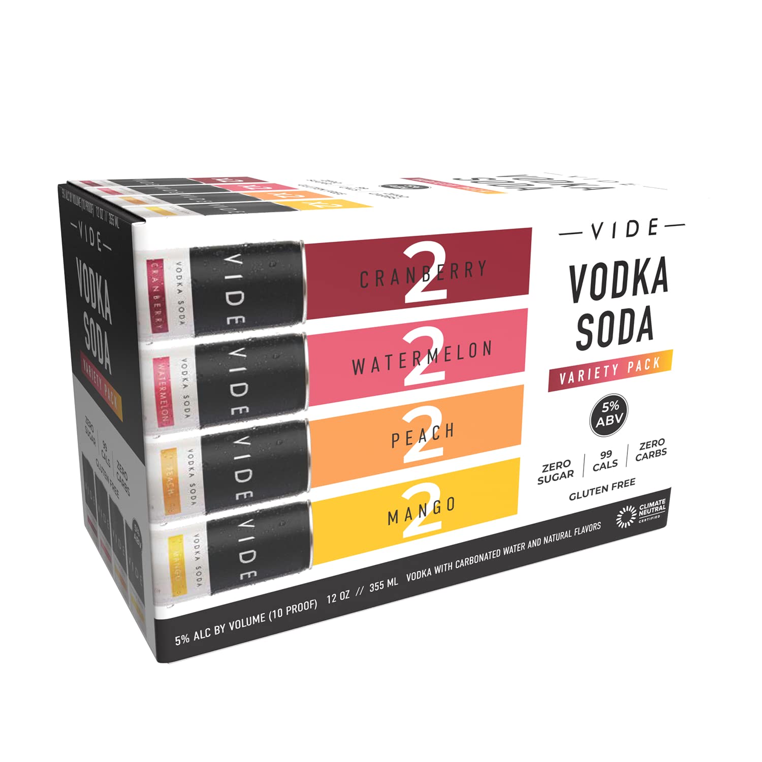 Amazon.com: VIDE Vodka Soda Variety 8pack 355ml : Grocery & Gourmet Food