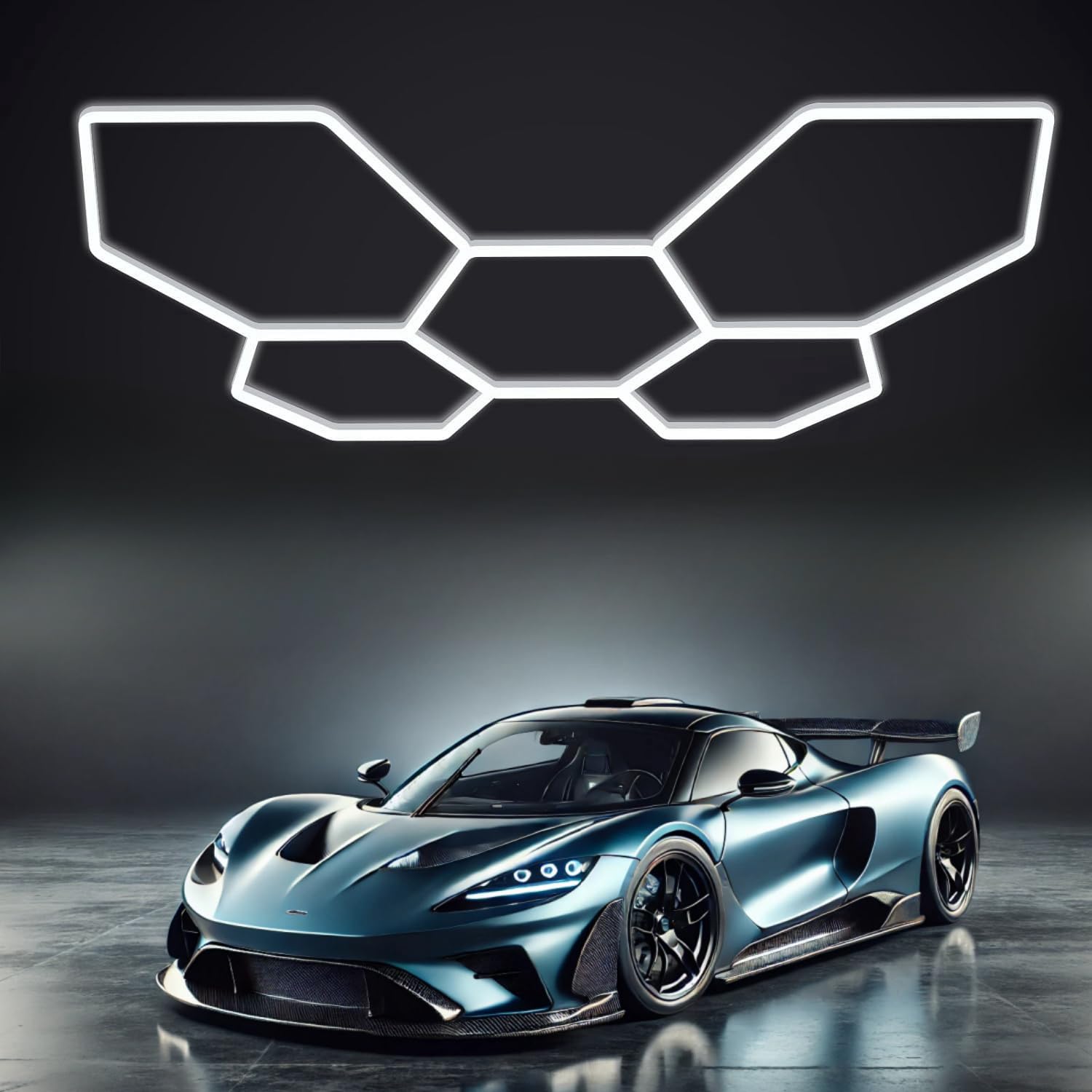 Hexagon LED Honeycomb Garage Light - 25Pack 23040LM 5Grid Updated ...