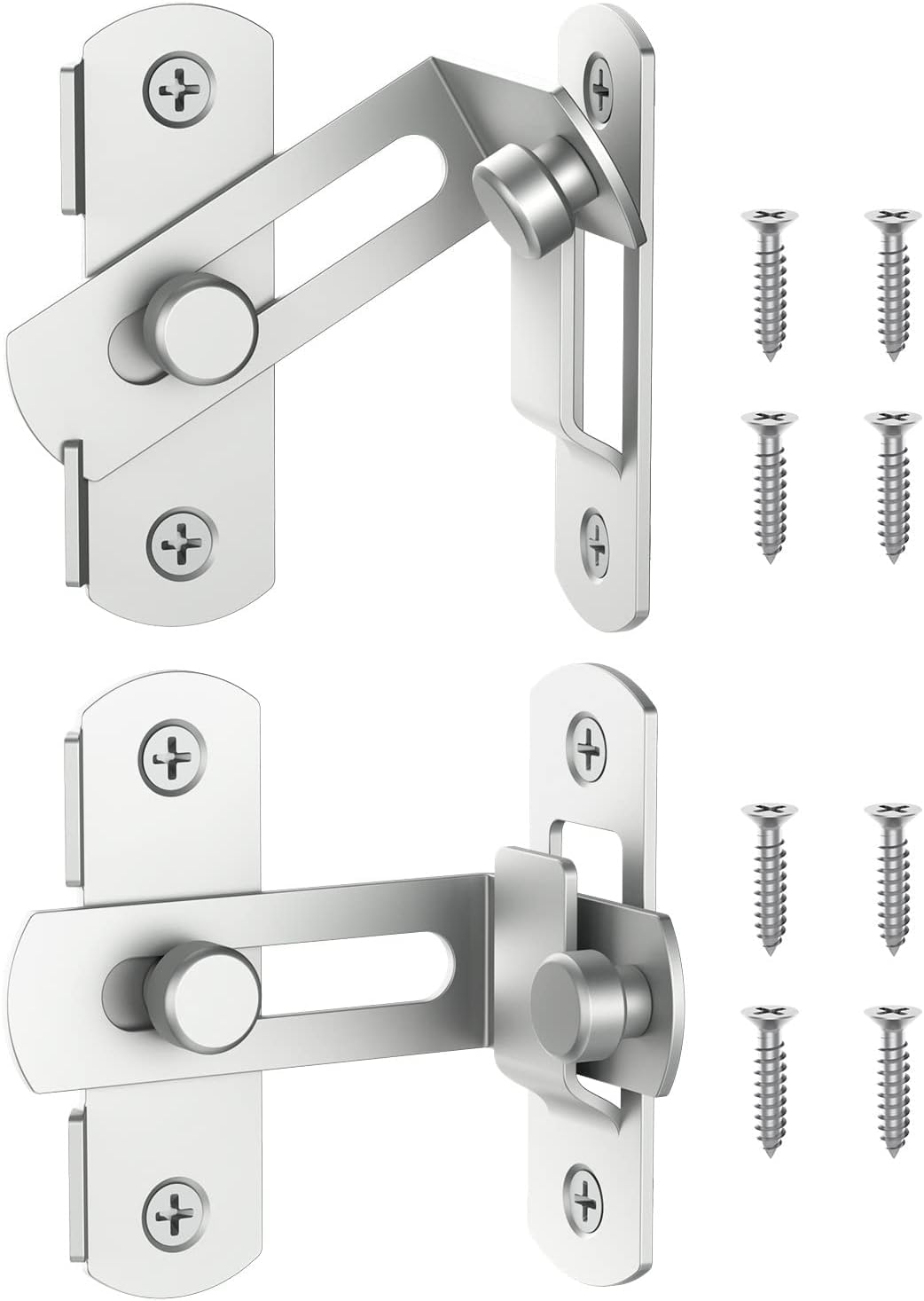 Falong 4pcs Door Lock Hardware 90 Degree Flip Sliding Barn | Desertcart GB