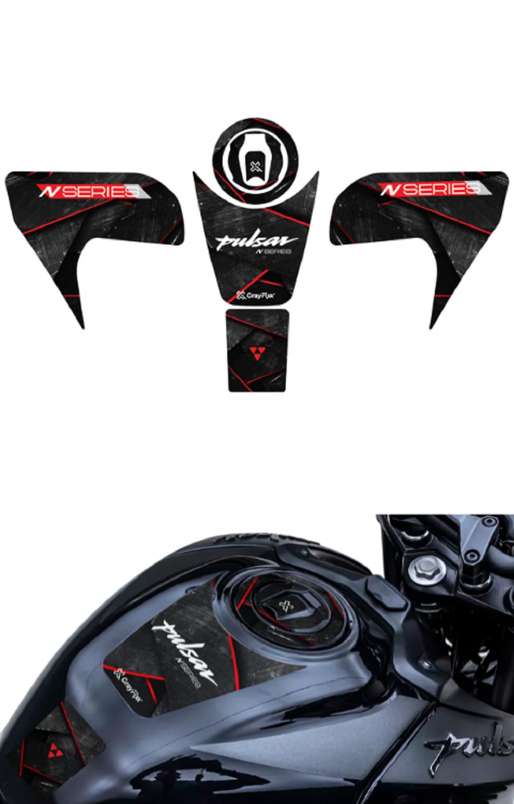 Grayfixx Full Tank Pad Sticker for Pulsar N160/N250/N150 | Pack of 1 ...