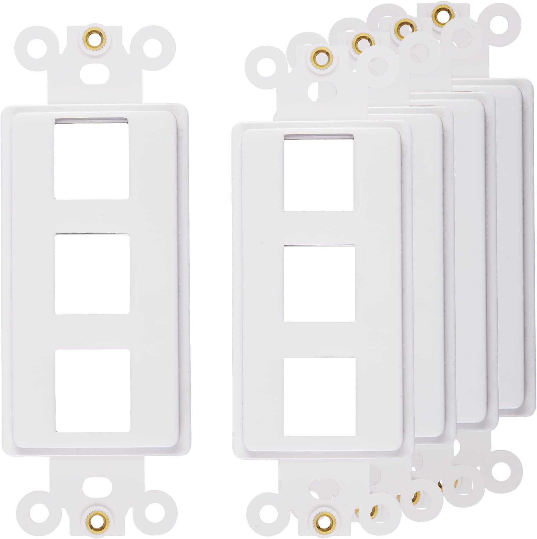 Amazon.com: Leviton 41643-W QuickPort Decora Insert, 3-Port, White ...