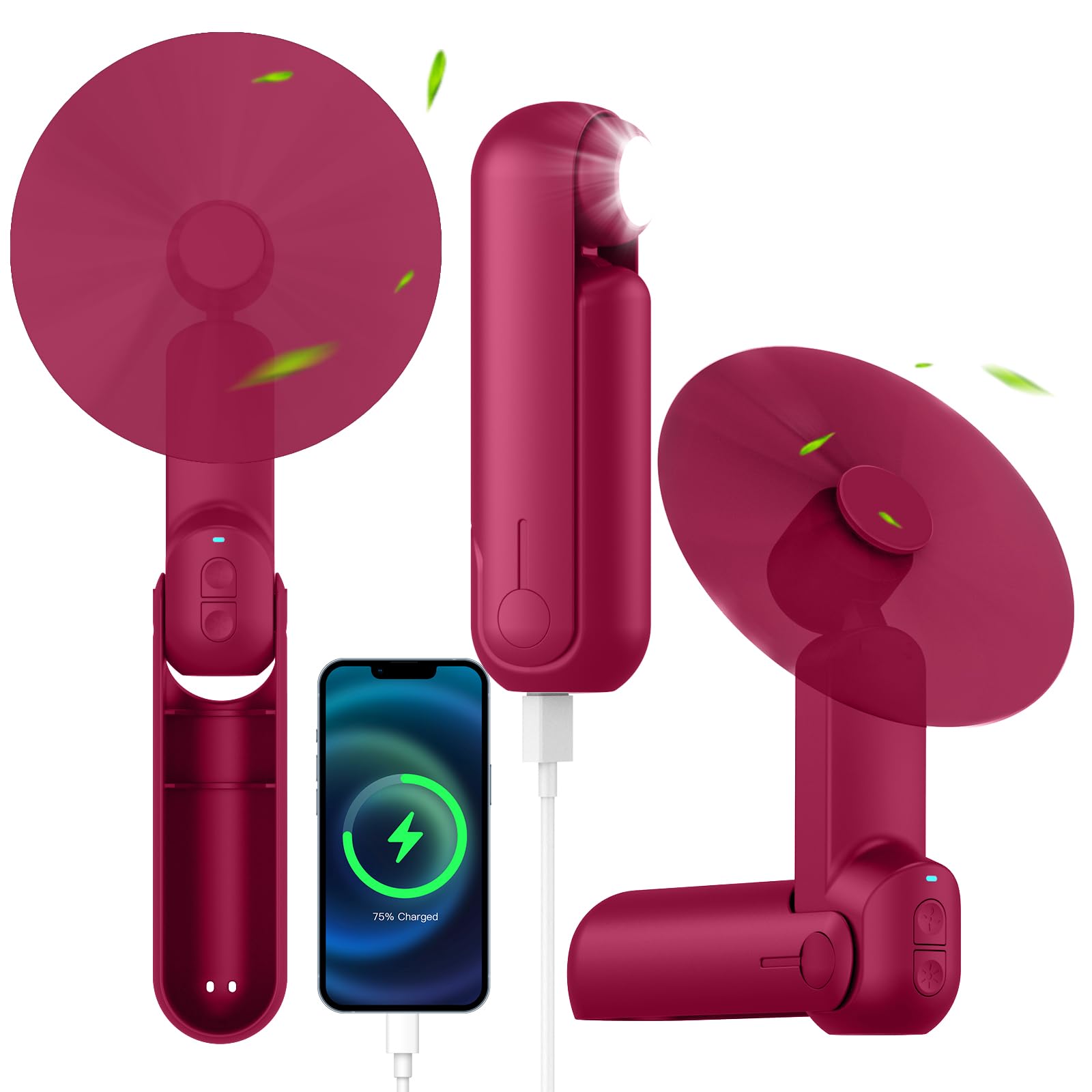 Amazon.com: NONLOCK 4 IN 1 Portable Handheld Fan,Personal Foldable ...