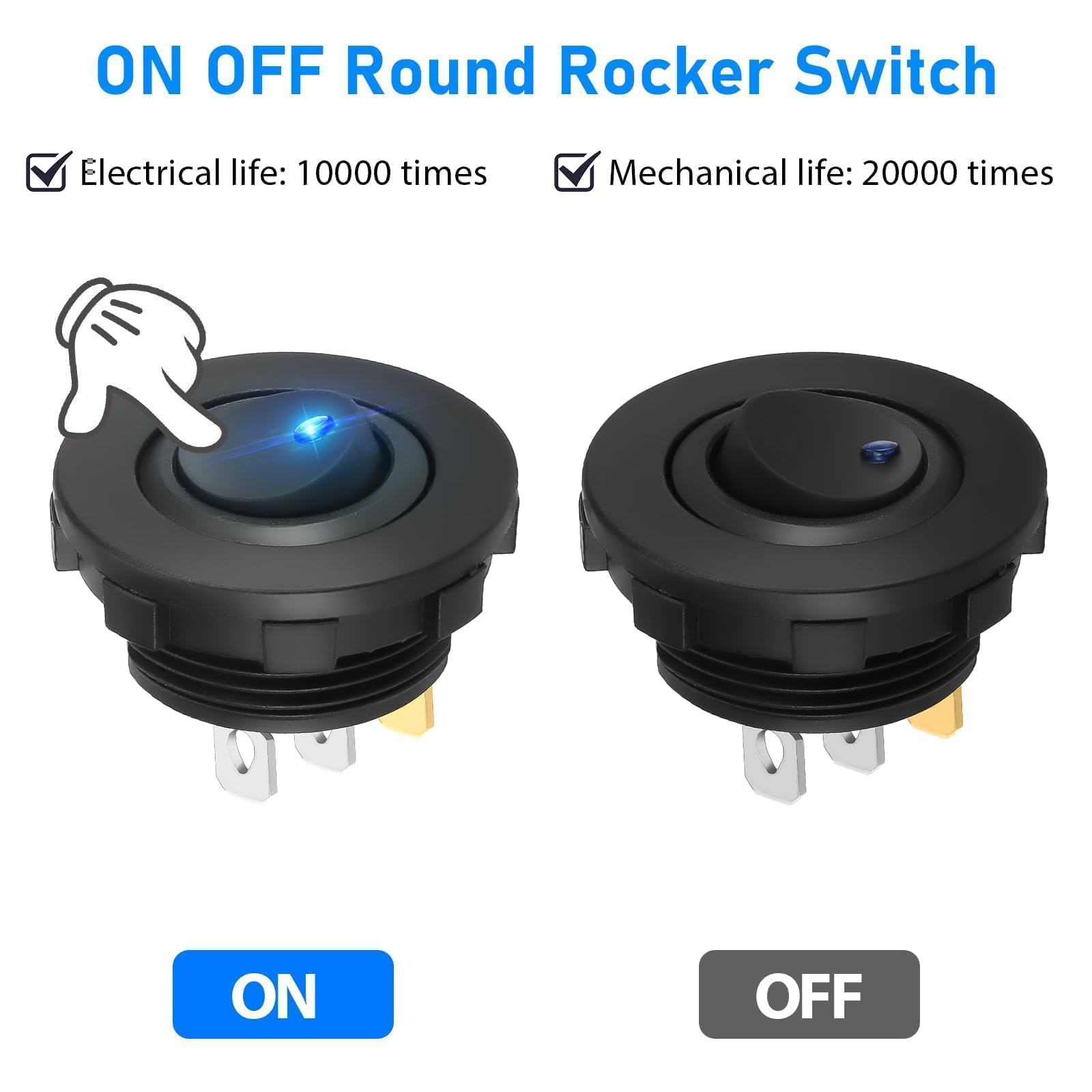 Auto 12 Volt Rocker Switches On/Off Rocker Switch|Auto Electrical