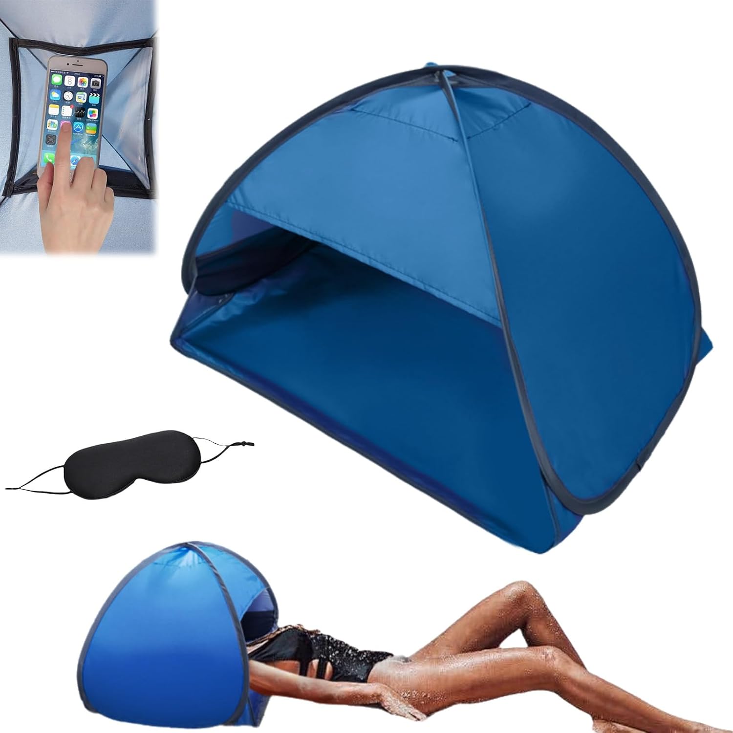Uveego Mini Head Sun Shelter Tent, Portable Foldable Sun Shelter Pillow ...