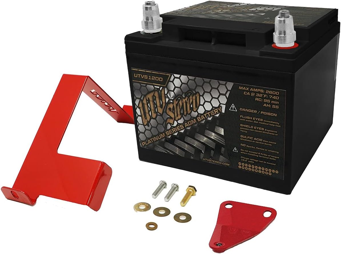 Amazon.com: UTV Stereo Can Am X3 Big Battery Kit w/ UTVS1200 UTV Stereo ...