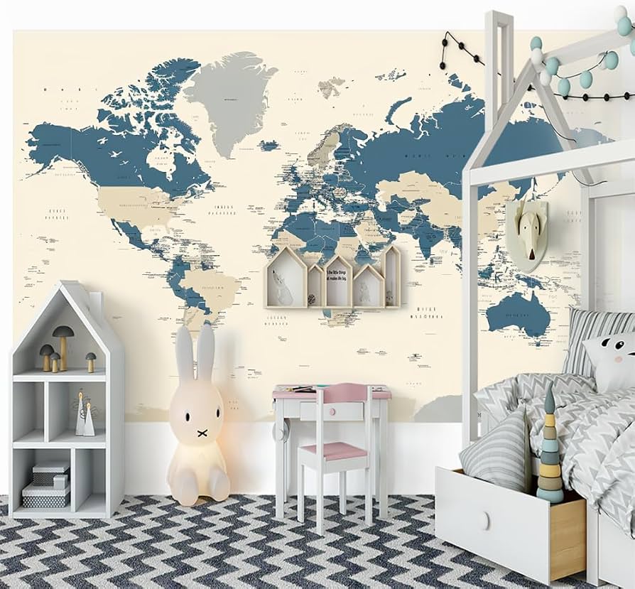 Adhesivo Mural De Pared Con Mapa Amazon.com: Vinilo Decorativo 3D De