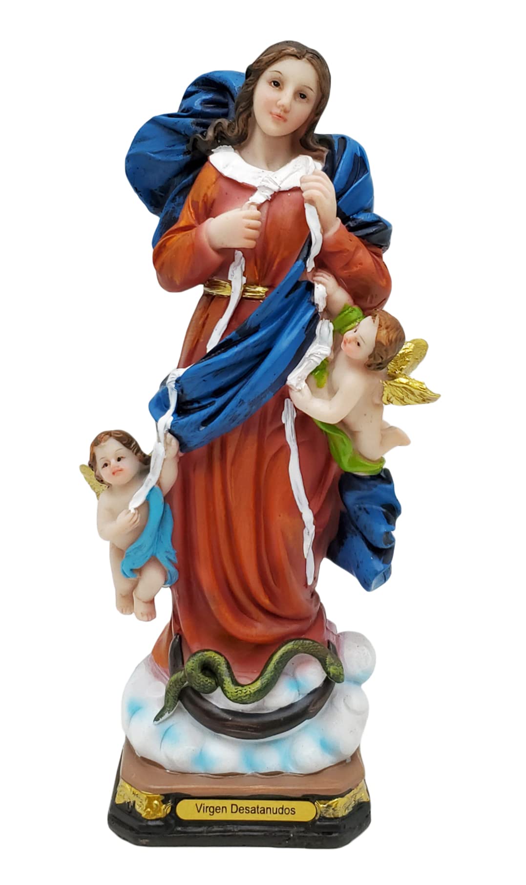 Buy 12" Inch Virgen Desatanudos Imagen Estatua Virgin Mary Untier ...