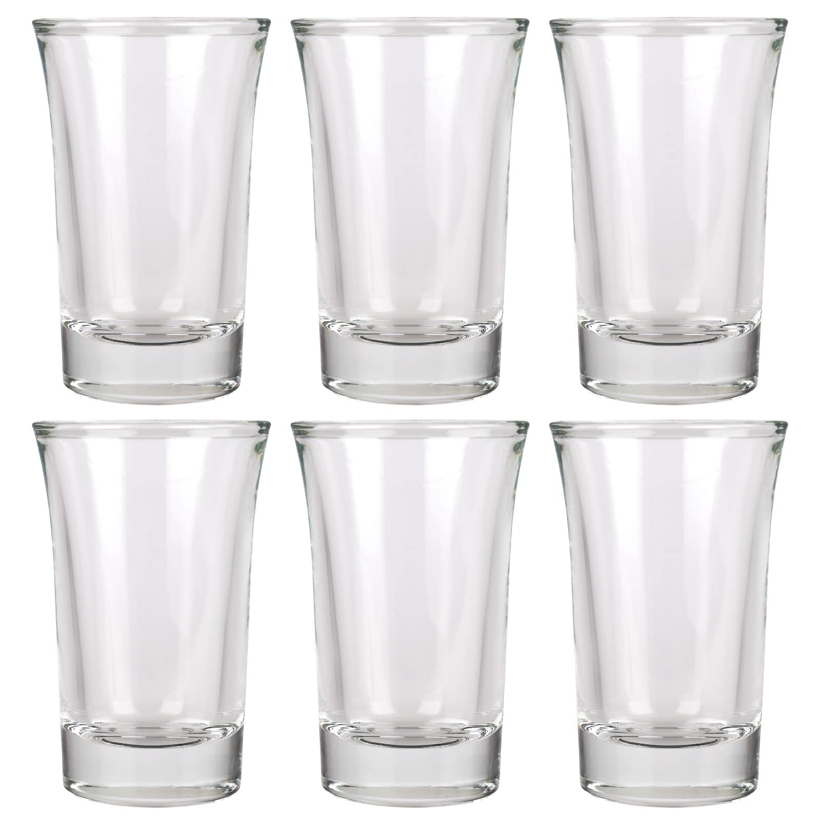 [PackMyProduct] 6 x 40ml Clear Glass Shot Glasses | Small Heavy Base ...