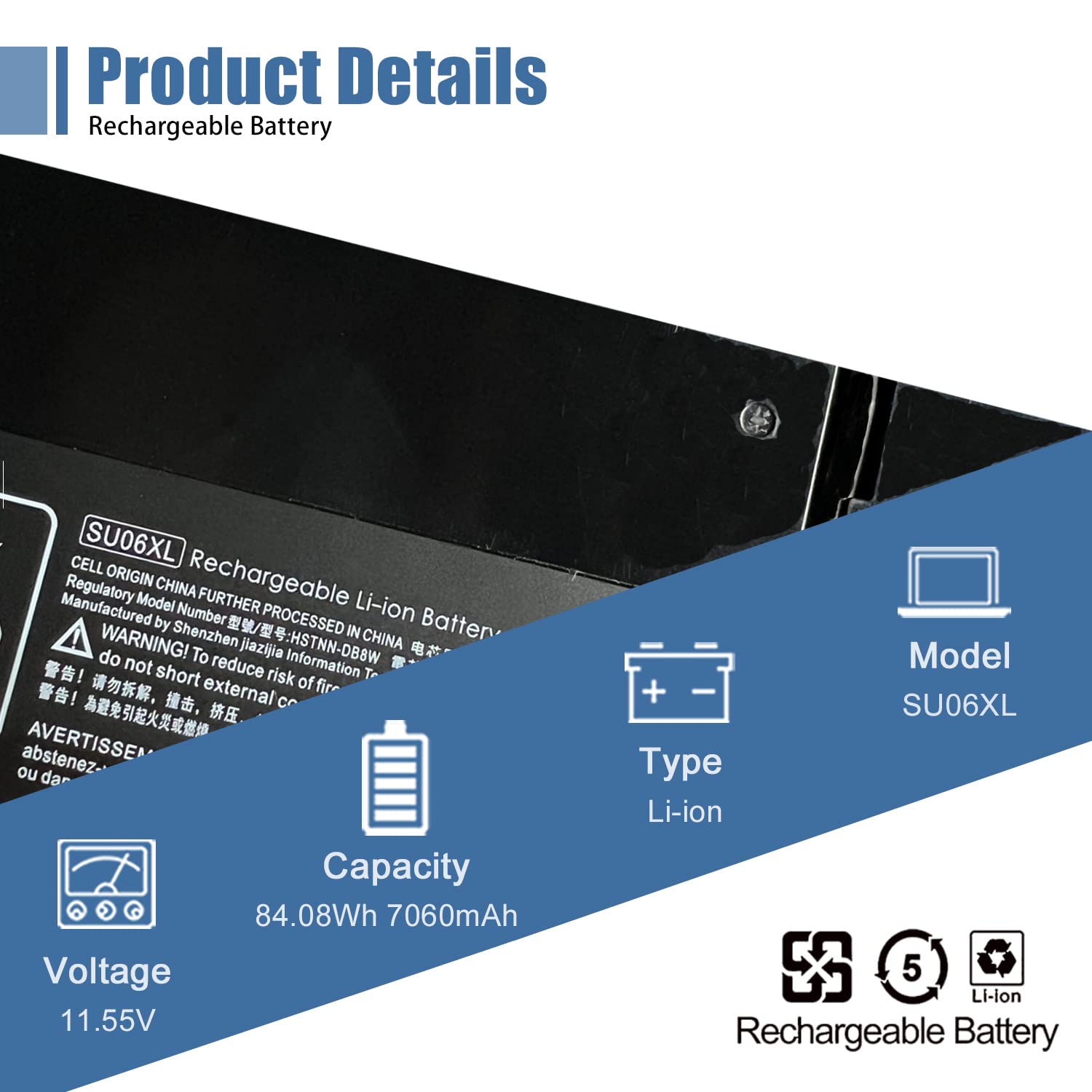 Hp Spectre X360 15 Battery SU06XL Battery For HP Spectre X360 15-DF 15T ...