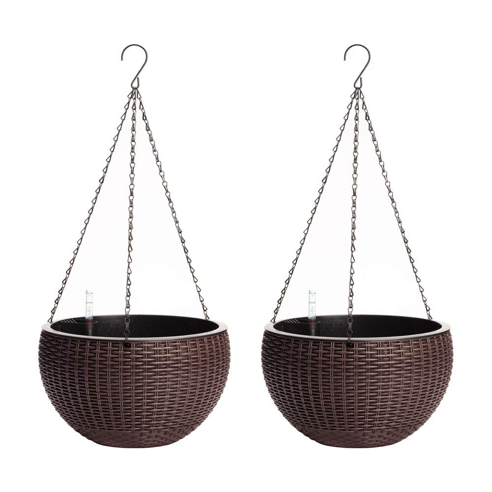 Buy KITADIN Hanging er, Self-Watering ers Indoor Outdoor Basket Pot ...