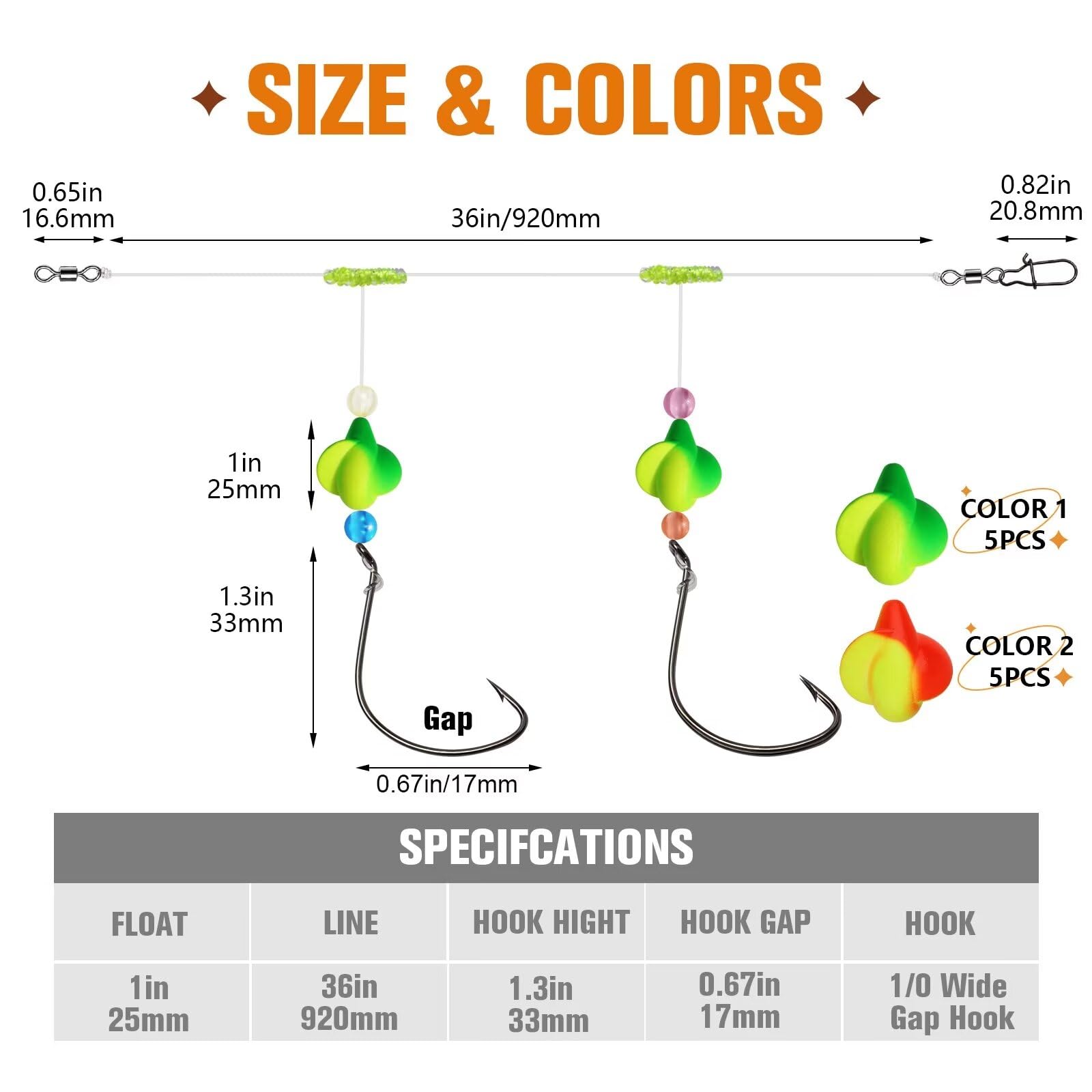 Snapklik.com : 10PCS Pompano Rigs For Surf Fishing Unique T-Knot Strong ...