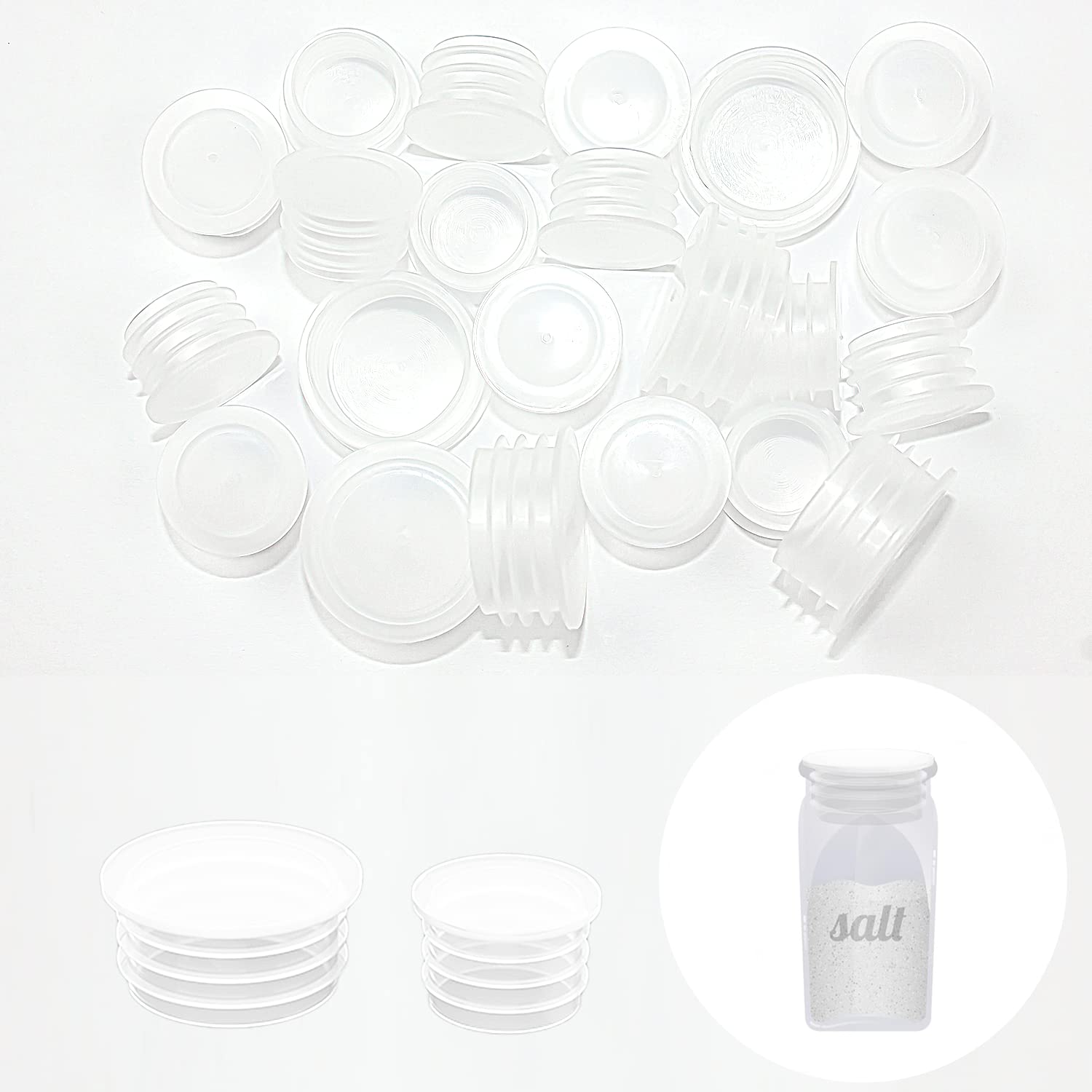 Buy 20pcs Salt and Pepper Shaker Stoppers (3/4 Inch 1/2 Inch) Plastic ...