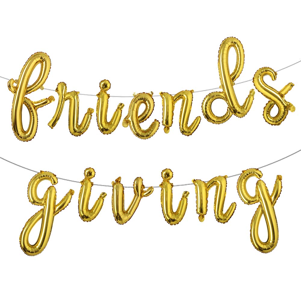Amazon.com: 16 Inches Tall Multicolor Foil Balloons "Friendsgiving ...