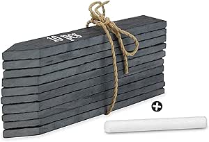 HelpAccess Slate Plant Labels (10 Pieces Black 20 x 3 cm) Set of 10 ...